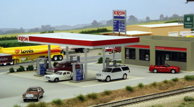 Summit Customcuts EX-001 - Exxon Gas Station - HO Scale Kit - Midwest ...